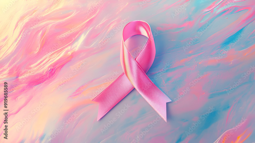 un liston rosa de prevencion y concientización del cancer de mama en la ...