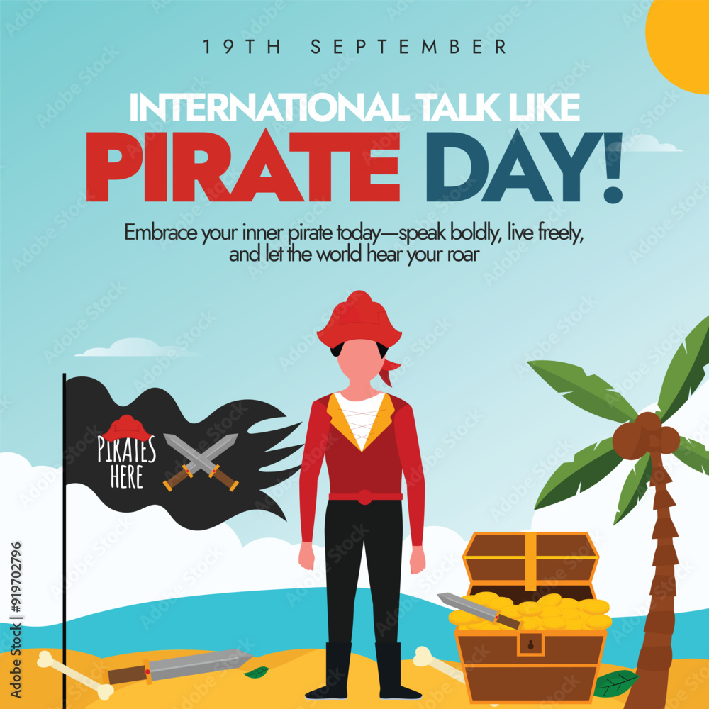 International Talk like Pirate day. 19th September Pirate day banner ...