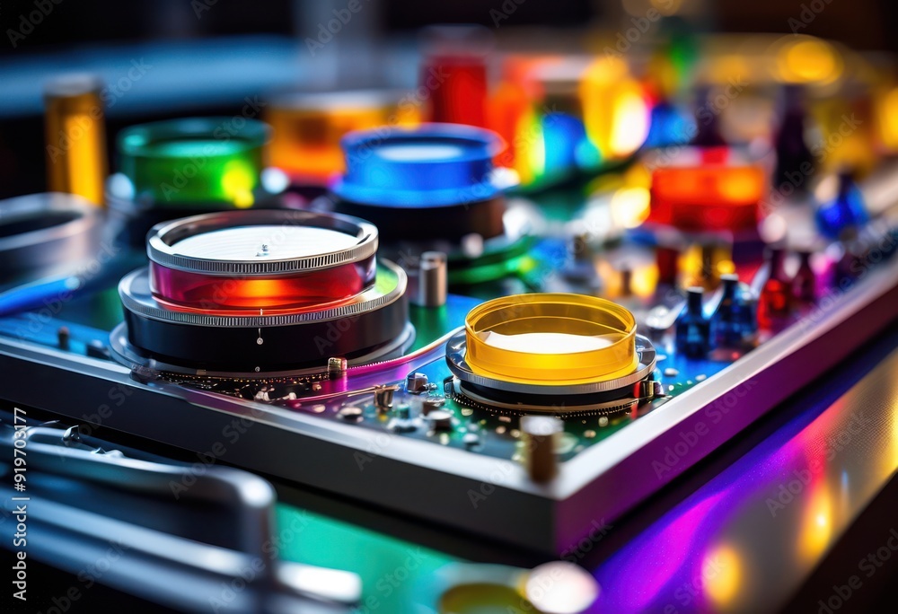 detailed snapshots showcasing vibrant lab instruments action colorful ...