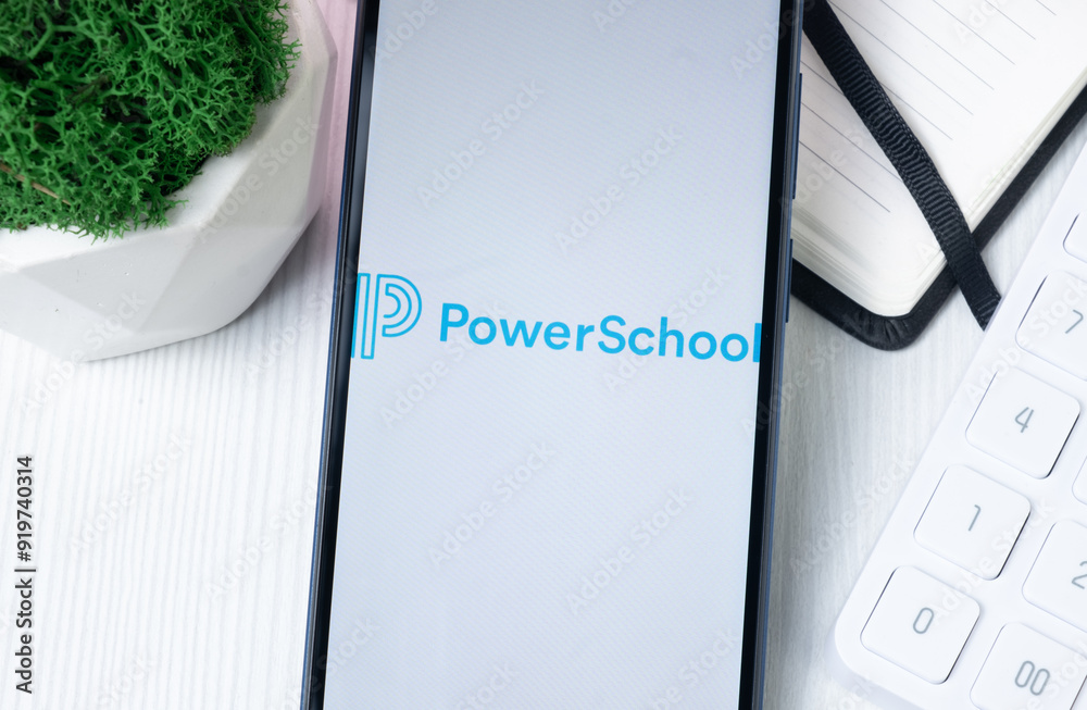 New York, USA - 1 August 2024: PowerSchool Logo on Phone Screen ...