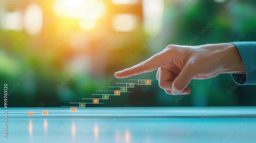 A project manager points to a Gantt chart displayed on a whiteboard ...