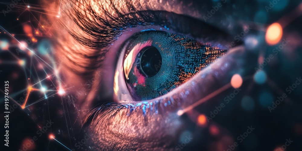 The Human Eye Enhanced with Cutting-Edge Digital Technology and ...