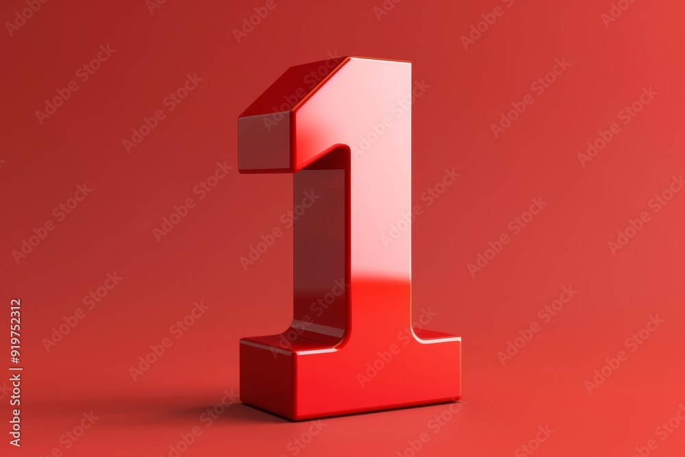 This is a striking and captivating 3D representation of the number 1 ...