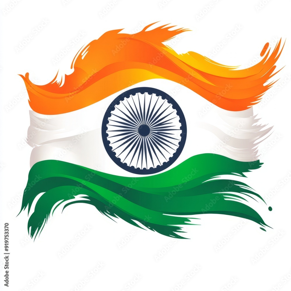 india flag vector logos " ai generator " Stock Photo | Adobe Stock
