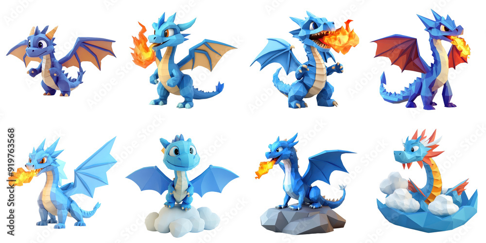 PNG Dragon cartoon no bg sample mockup set animation concept using for ...