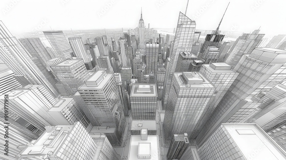 3D illustration Imagination architecture building construction pe3D ...