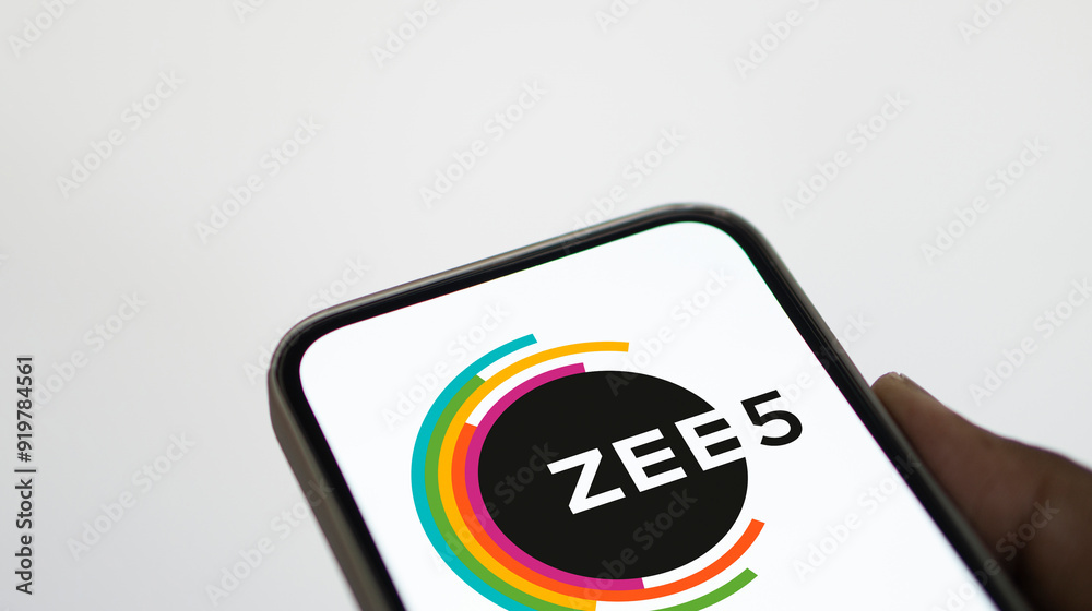 Dhaka, Bangladesh- 13 Aug 2024: Zee5 logo is displayed on smartphone ...