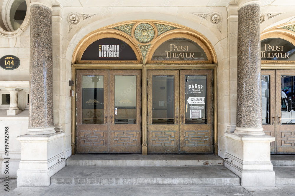 Milwaukee, WI, USA - August 10, 2024: Pabst Theater is an indoor music ...