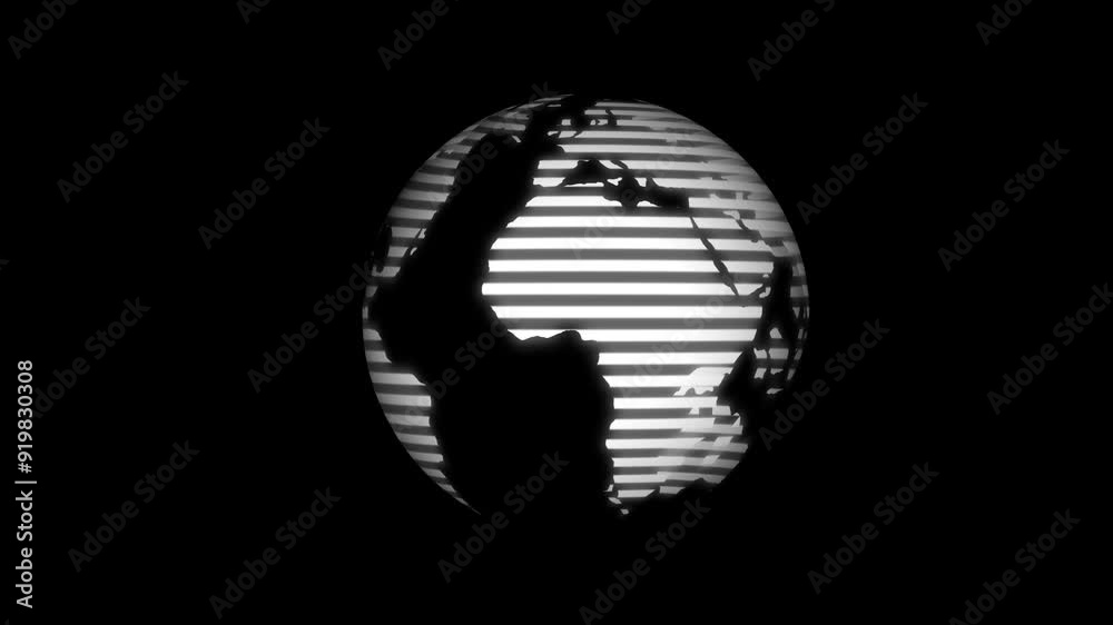 Earth global map. Grid topographic sphere network of connections ...