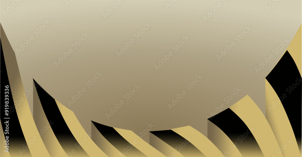 composition of lines, planes and geometric shapes with brown and gold ...