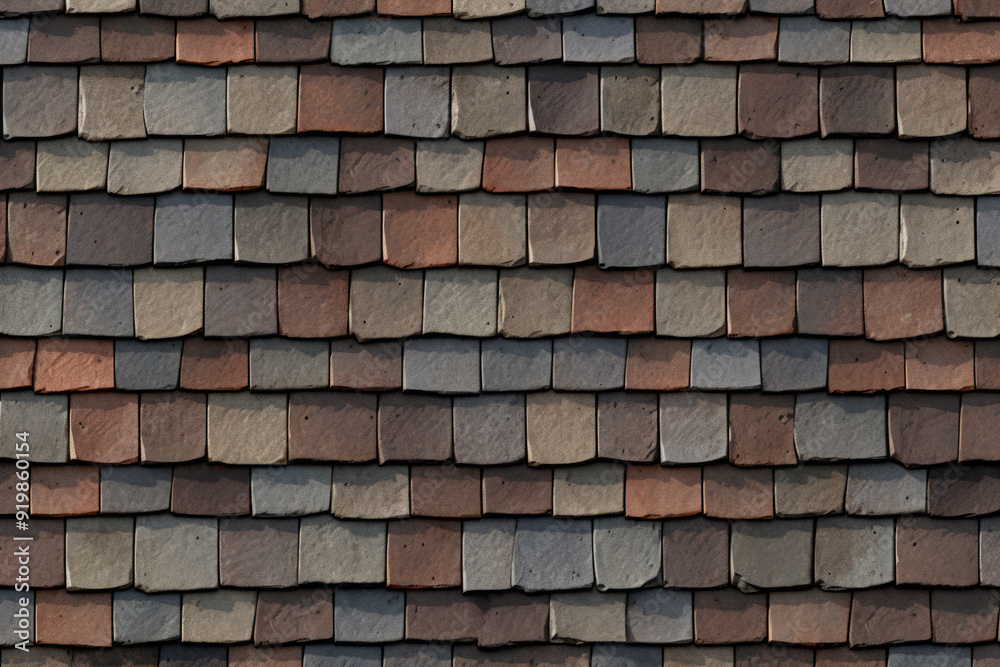 Processed collage of slate roof tiles surface texture. Background for ...