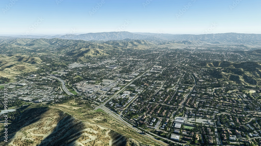 Technical aerial visual, 3D LiDAR GIS aerial map satellite scan model ...