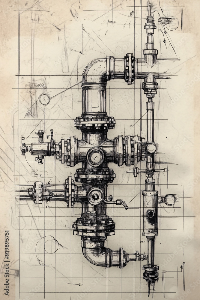 Precision Engineering: Annotated Technical Drawings of Plumbing Systems ...