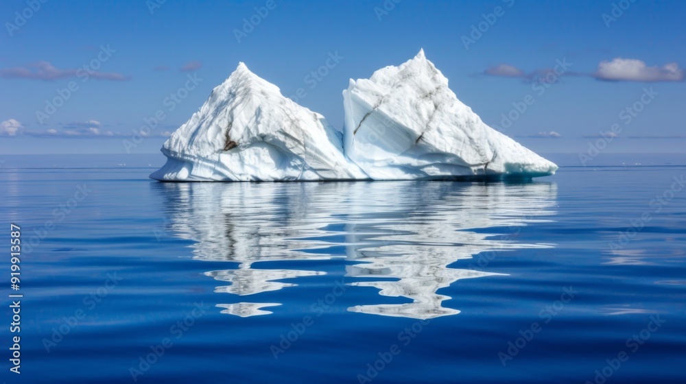 Create an iceberg with a massive crevasse running through its center ...