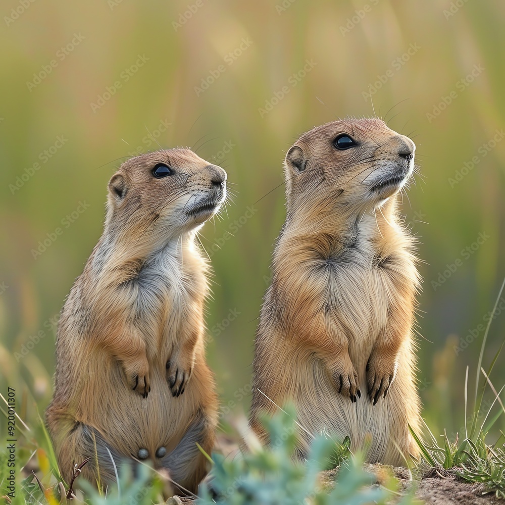 Prairie dogs in grasslands maintaining balance through burrowing ...