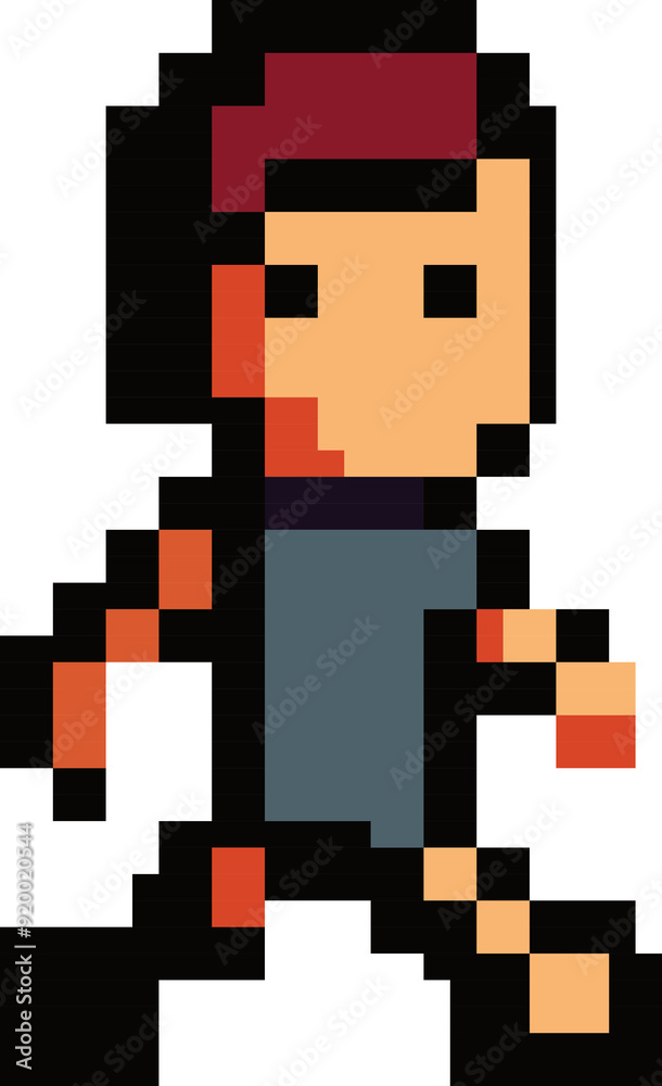 Pixelated Adventurer: A pixel art sprite of a character, ready for an ...