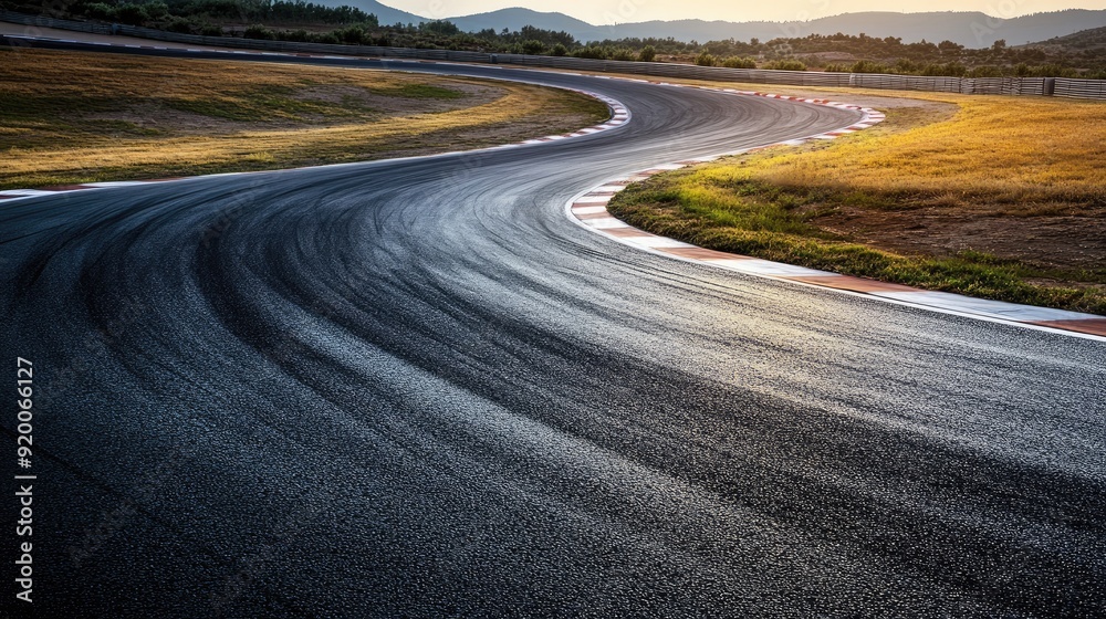 Race track with a series of tight turns, showing the technical ...