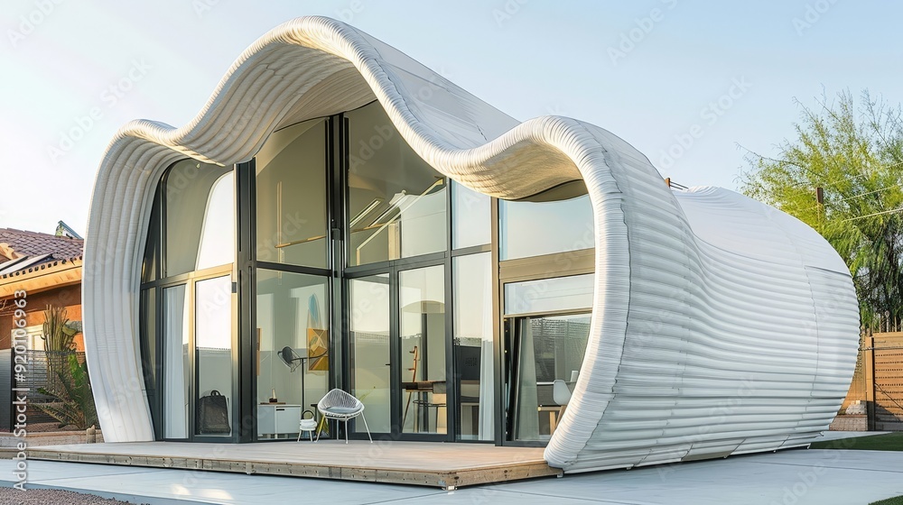 Write About The Structural Integrity Of A 3d Printed House In Seismic Zones Ilustração Do Stock