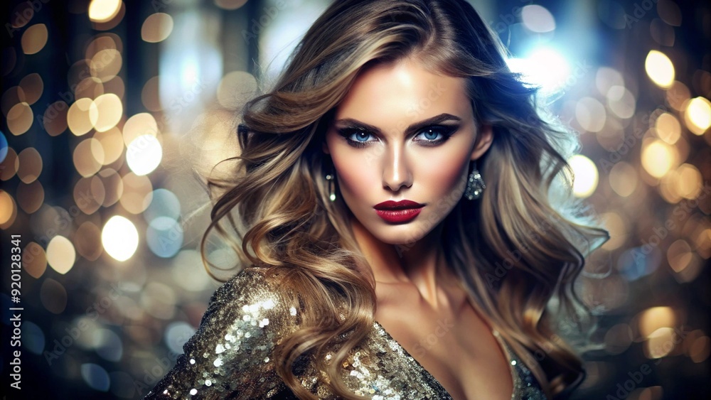 Supermodel as a digital product: A glamorous supermodel portrayed as a ...