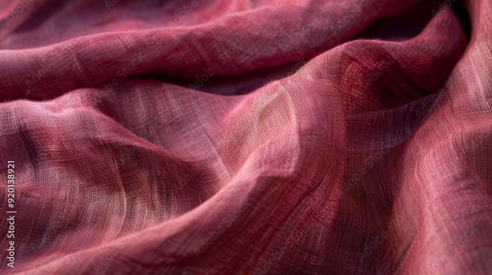 A second closeup photo shows a panel of fabric dyed with a rich maroon ...