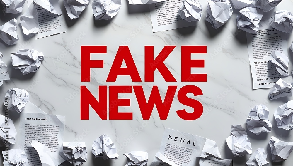 Conceptual image with a focus on the theme of misinformation. fake news ...