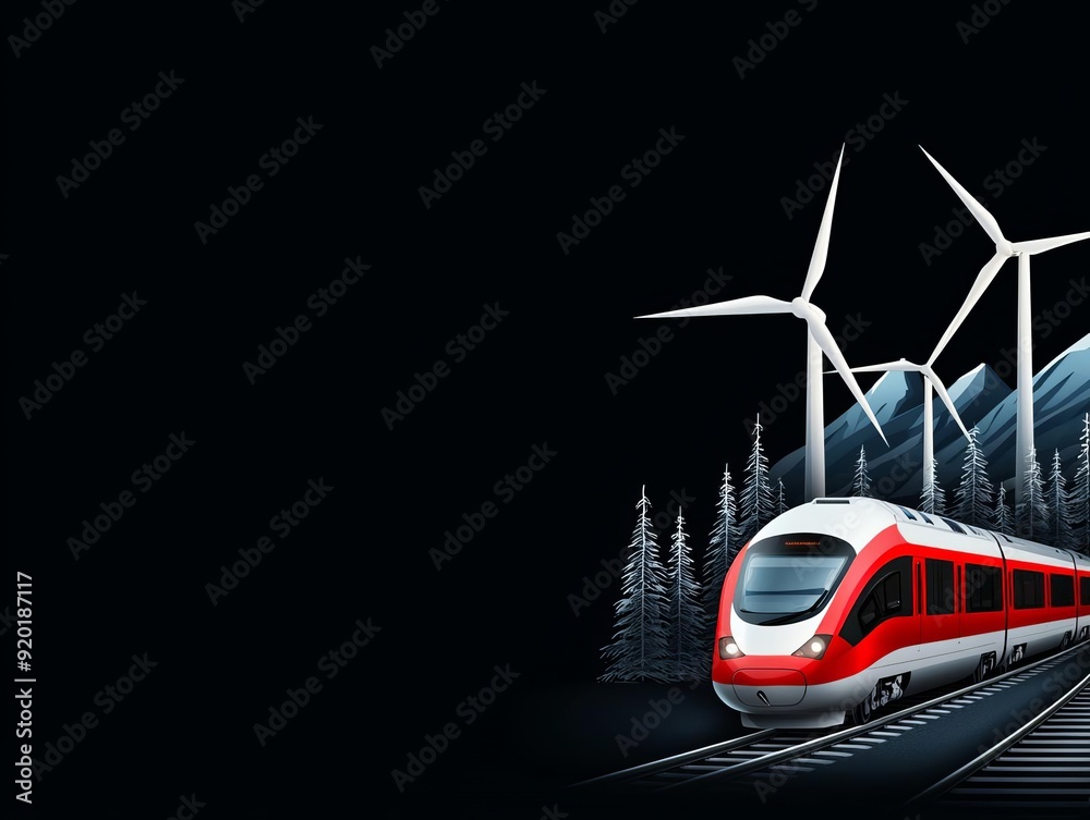 High-speed trains powered by wind turbines, renewable energy travel ...