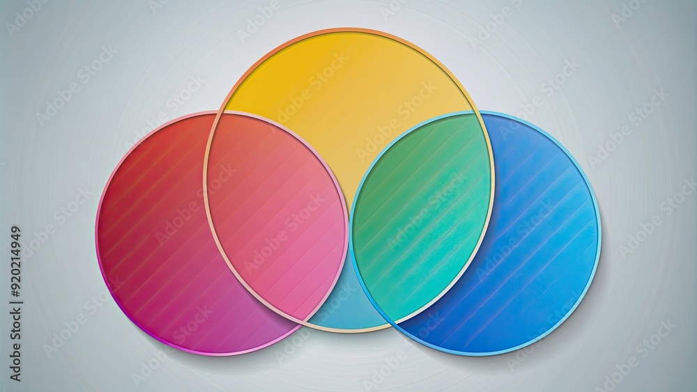 Venn diagram with three circles overlapping each other , intersection ...