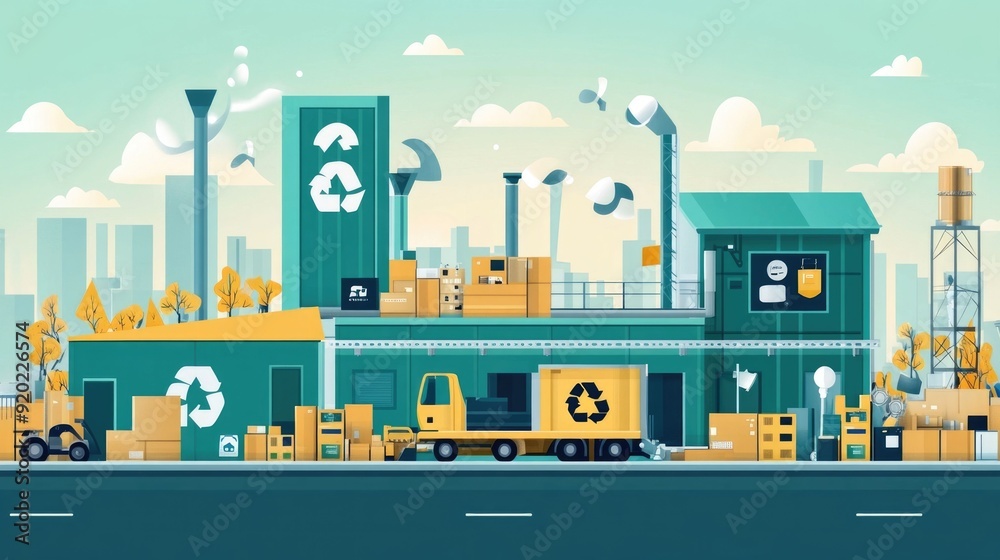 Circular Economy Program Closed Loop Recycling Systems Illustrated in ...