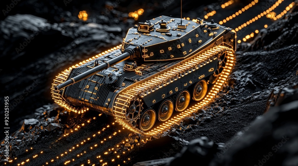 A historical timeline infographic showing the evolution of tank designs ...