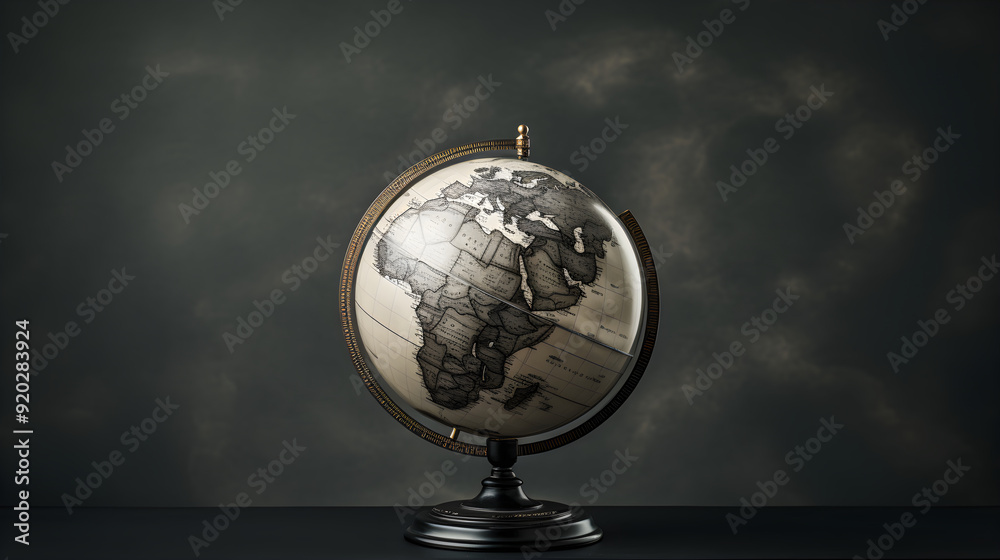 Detailed Photorealistic Depiction of the Earth Globe with Accurately ...