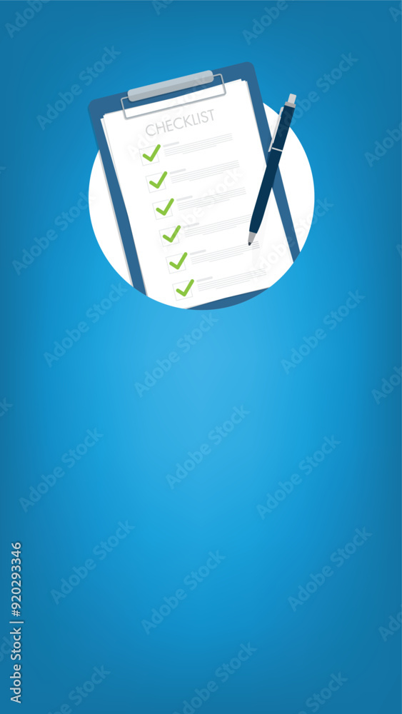 Check list document, paper check list and to do list with checkboxes ...