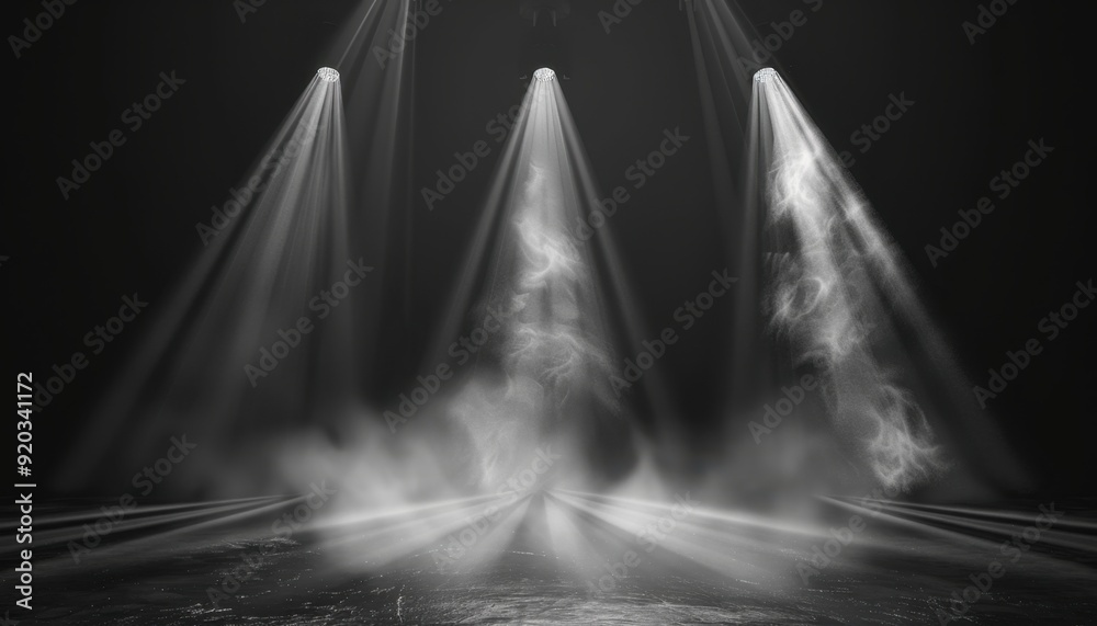 Dramatic stage lighting with fog creating an atmospheric effect during ...