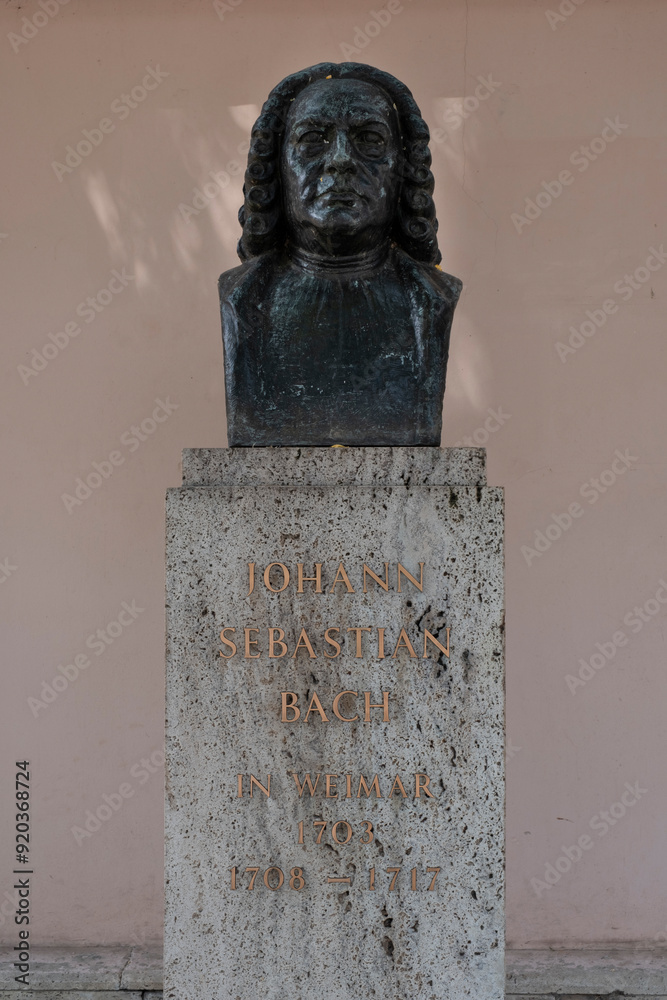 Statue the famous German composer and organist Johann Sebastian Bach ...