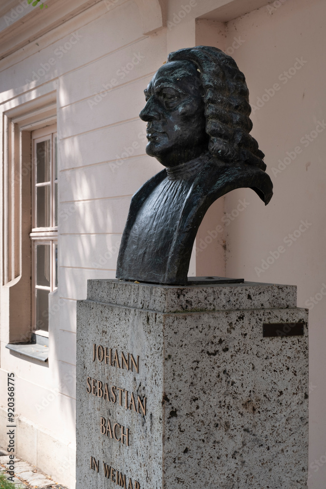 Statue the famous German composer and organist Johann Sebastian Bach ...