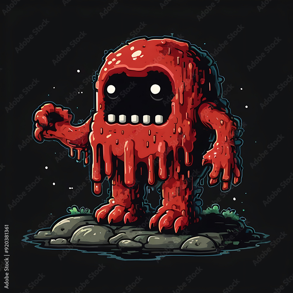 Red slime Pixel Art ,Slime Pixel Art ,Fantasy Slime Pixel Art,Slime ...