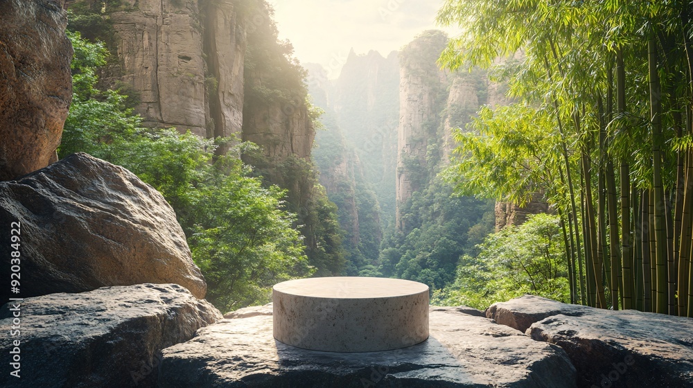 240804 166. Grand canyon vista with dramatic rock formations, carved ...