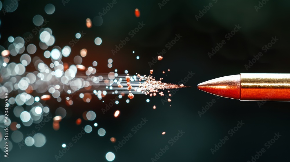 Bullet Impacting a Rubber Target. An image of a bullet hitting a rubber ...