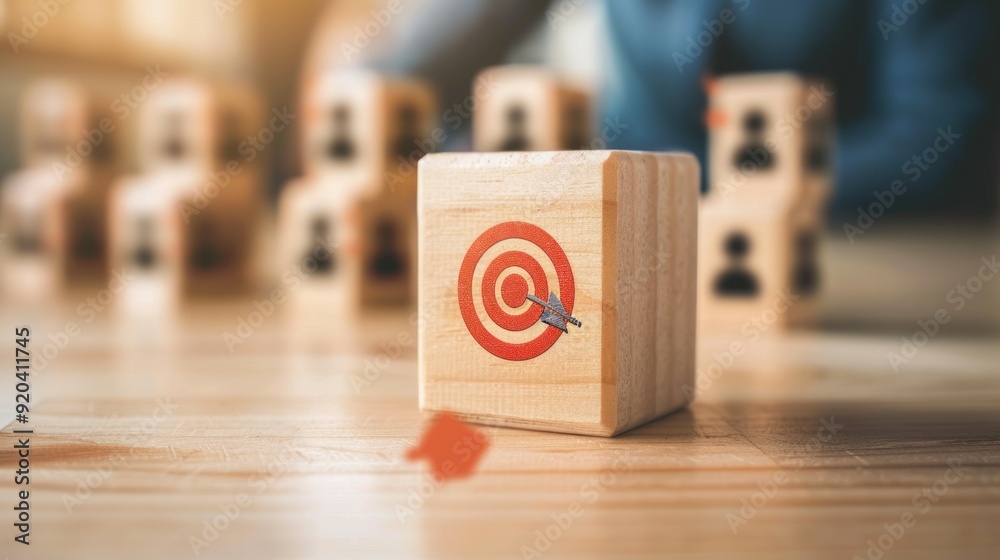 Customer relationship management concept with the symbol of a cube ...