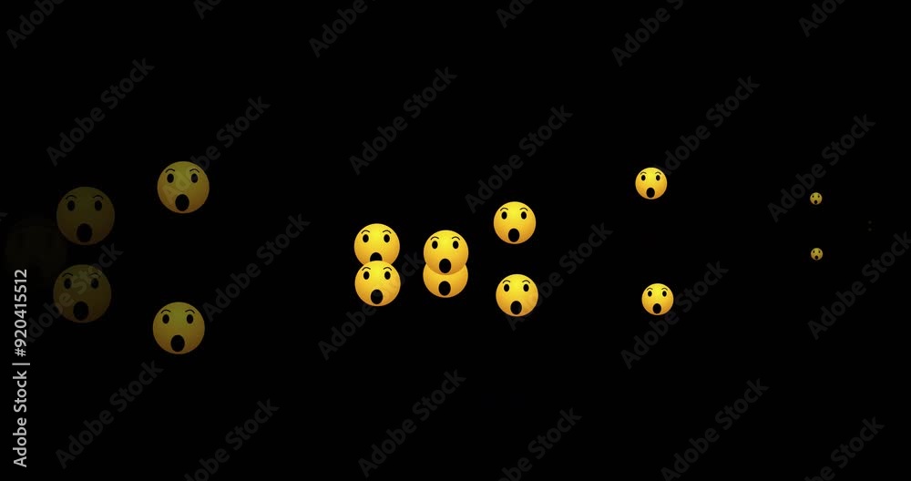 4K cool live reactions of Facebook oops emoji in an alpha channel. Easy ...