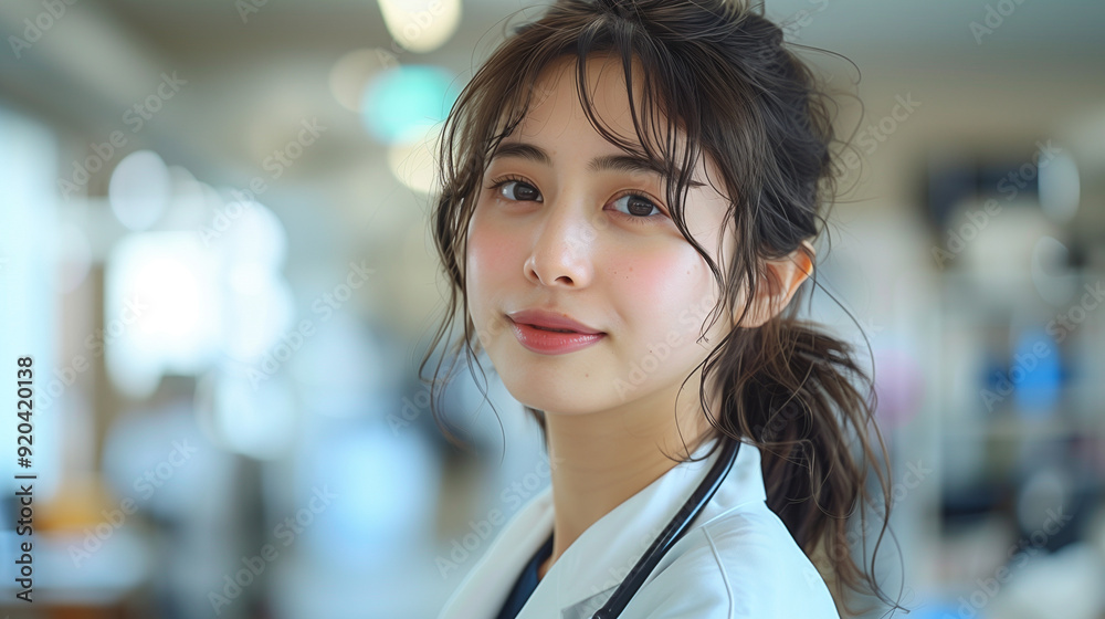 Elegant Japanese Woman in Traditional Kimono with Serene Expression and ...