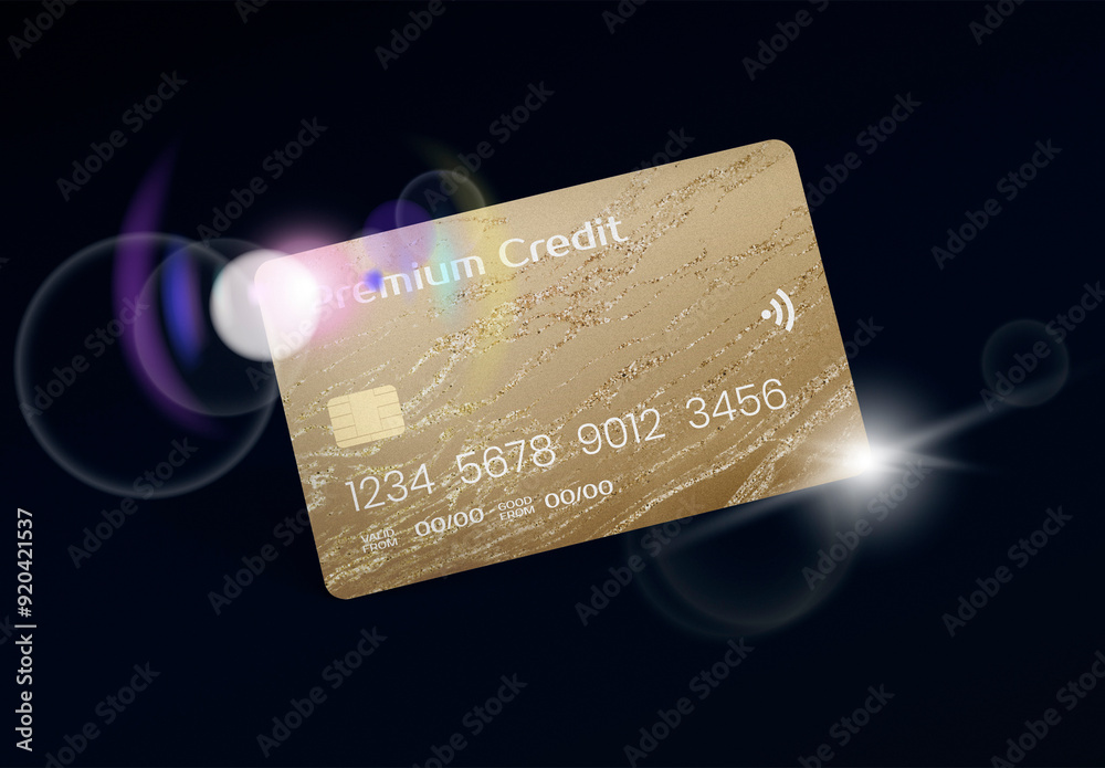 Flatlay Credit Card Mockup Stock Template | Adobe Stock