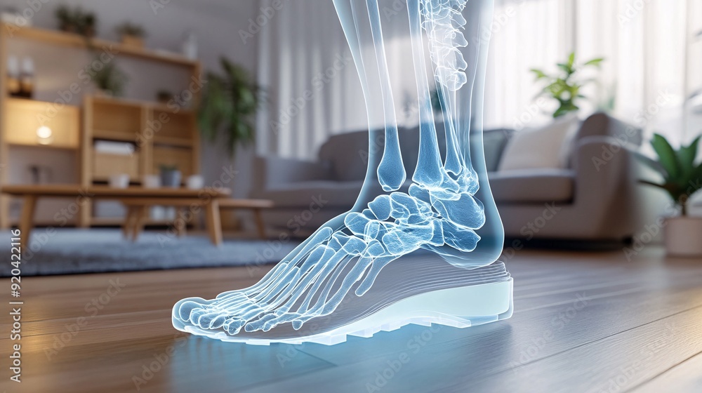 240805 08. Foot pain visualization in cozy living room. Plantar ...