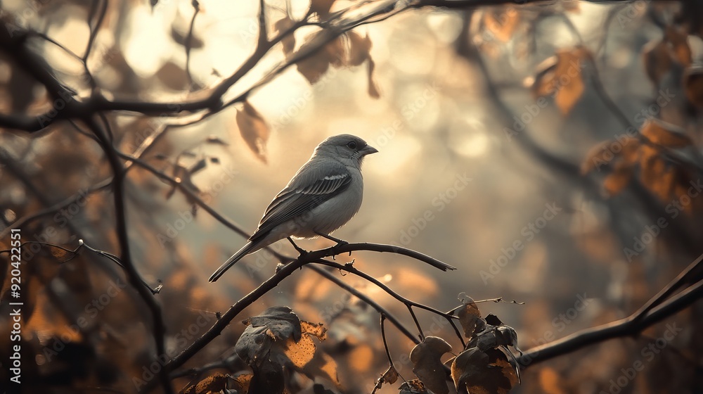 An Indian Silver Bill in the forest of Khijadiya Bird Sanctuary in ...