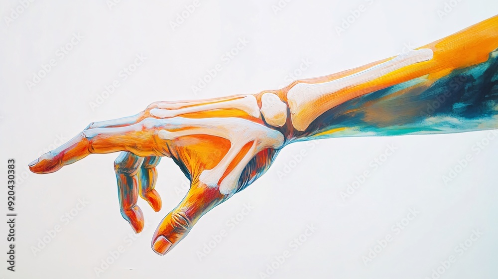 240805 40. Detailed view of hand with highlighted wrist pain in ...