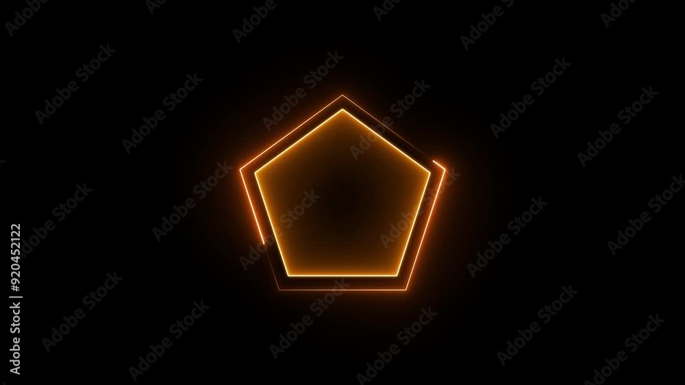 Neon glowing frame background. neon lights shrinking and expanding ...