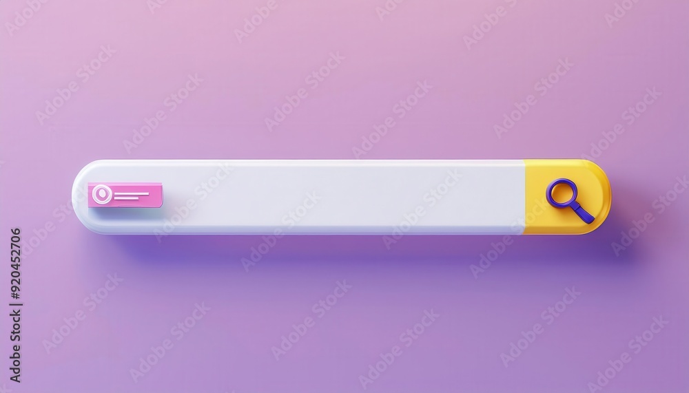 A modern search bar design on a vibrant purple background, perfect for ...