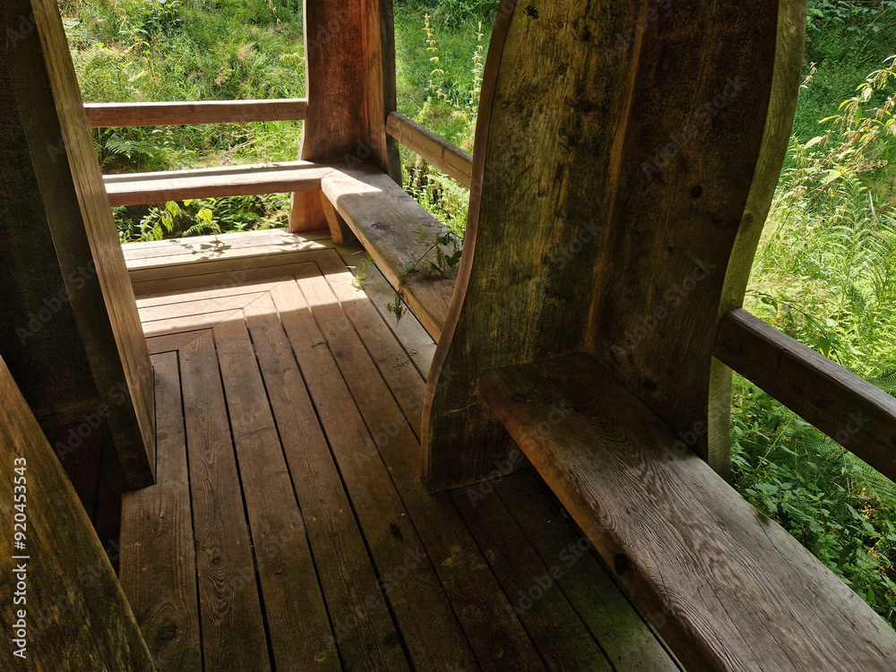 terrace with pergola sheet metal, strong columns made of sheet metal ...
