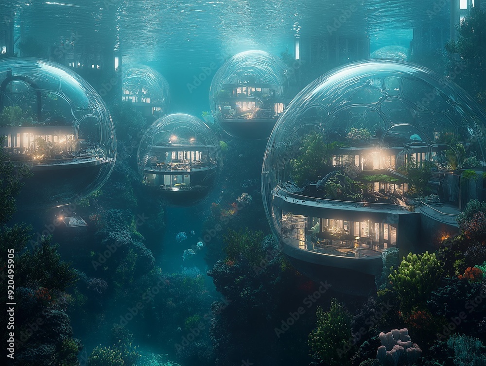 Underwater City Beneath the Ocean Surface: A Deep Sea Exploration of ...