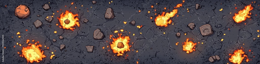 Cartoon bomb explosion storyboard. Clouds, boom, and smoke animation ...