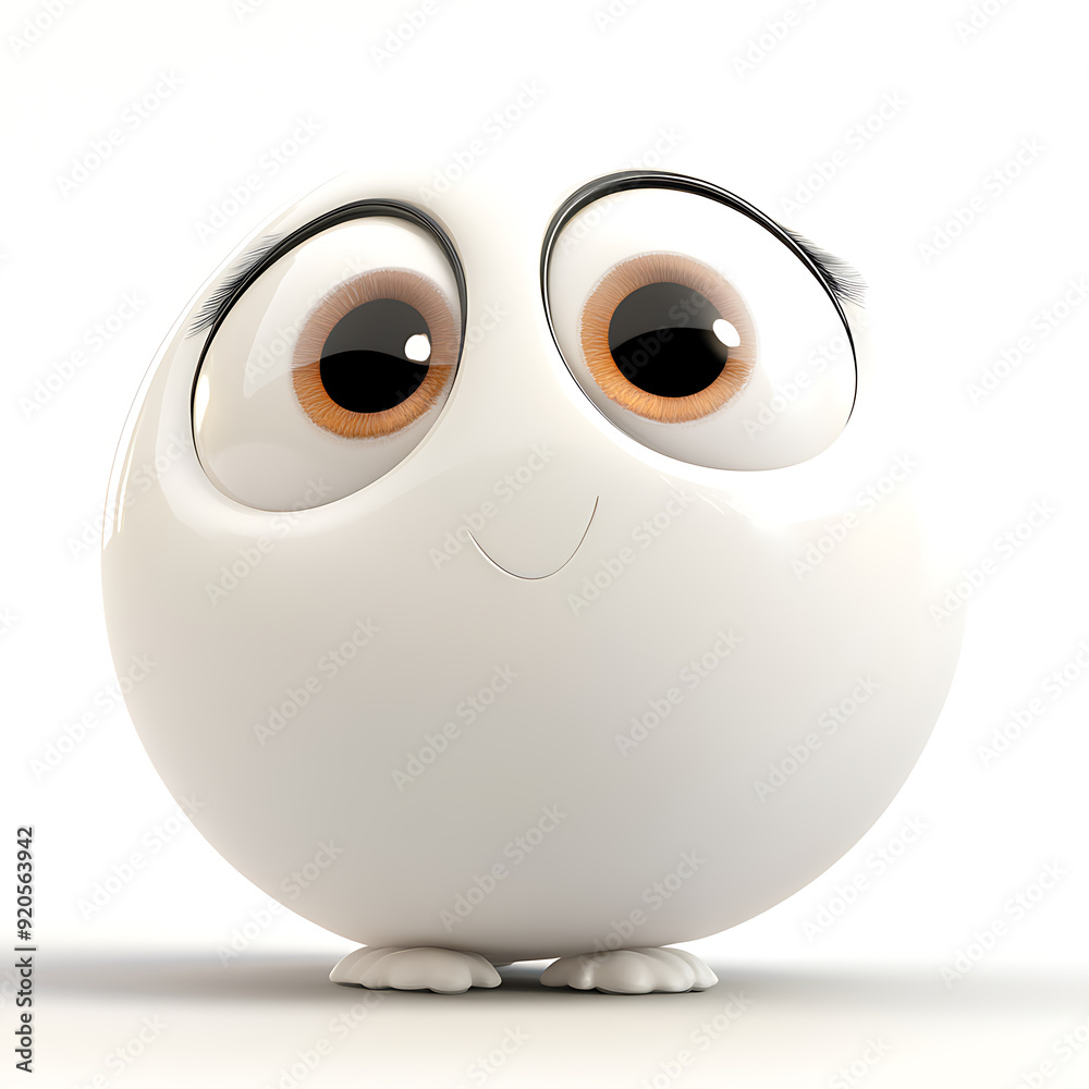 Super cute cartoons, white background, the sweetness and cuteness of 3D ...